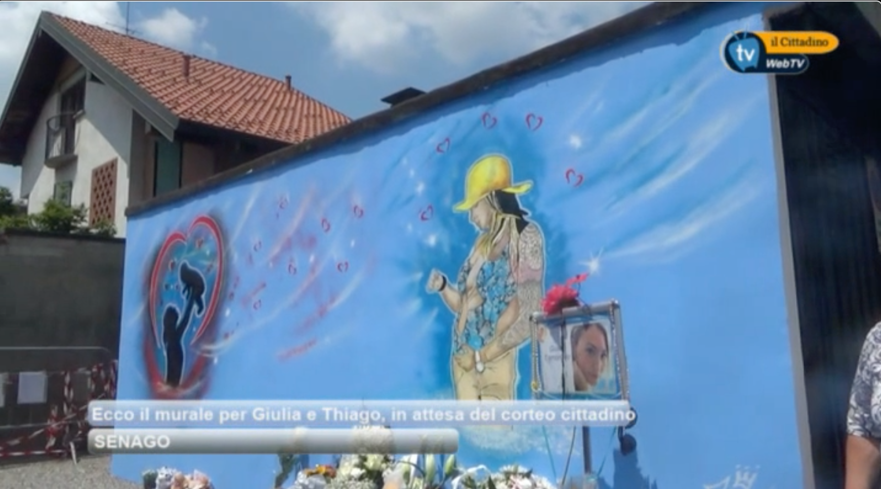 Senago: il murale in via Monte Rosa per ricordare Giulia e Thiago - Il ...