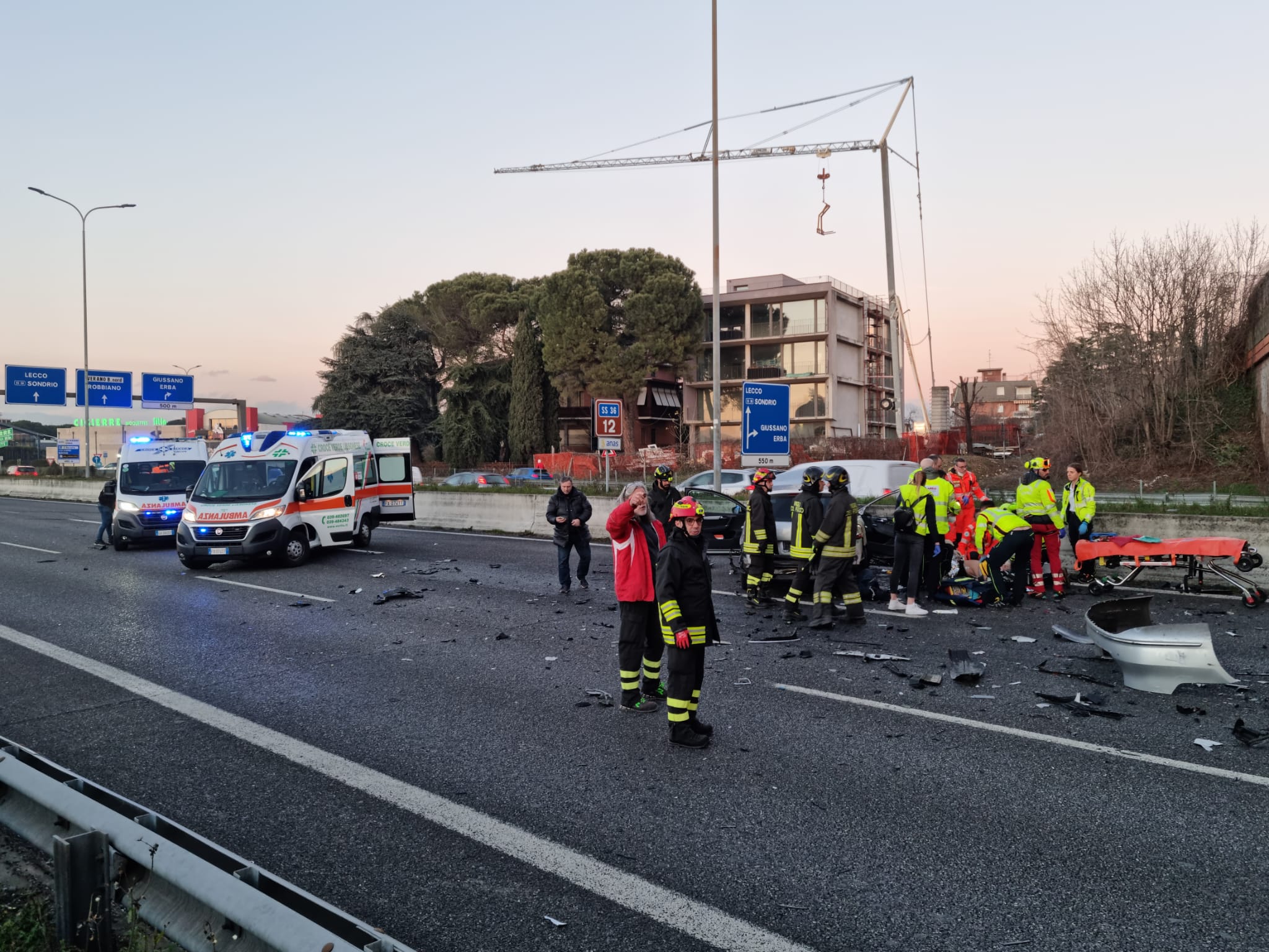 Statale 36, grave incidente a Verano Brianza - Il Cittadino di Monza e Brianza